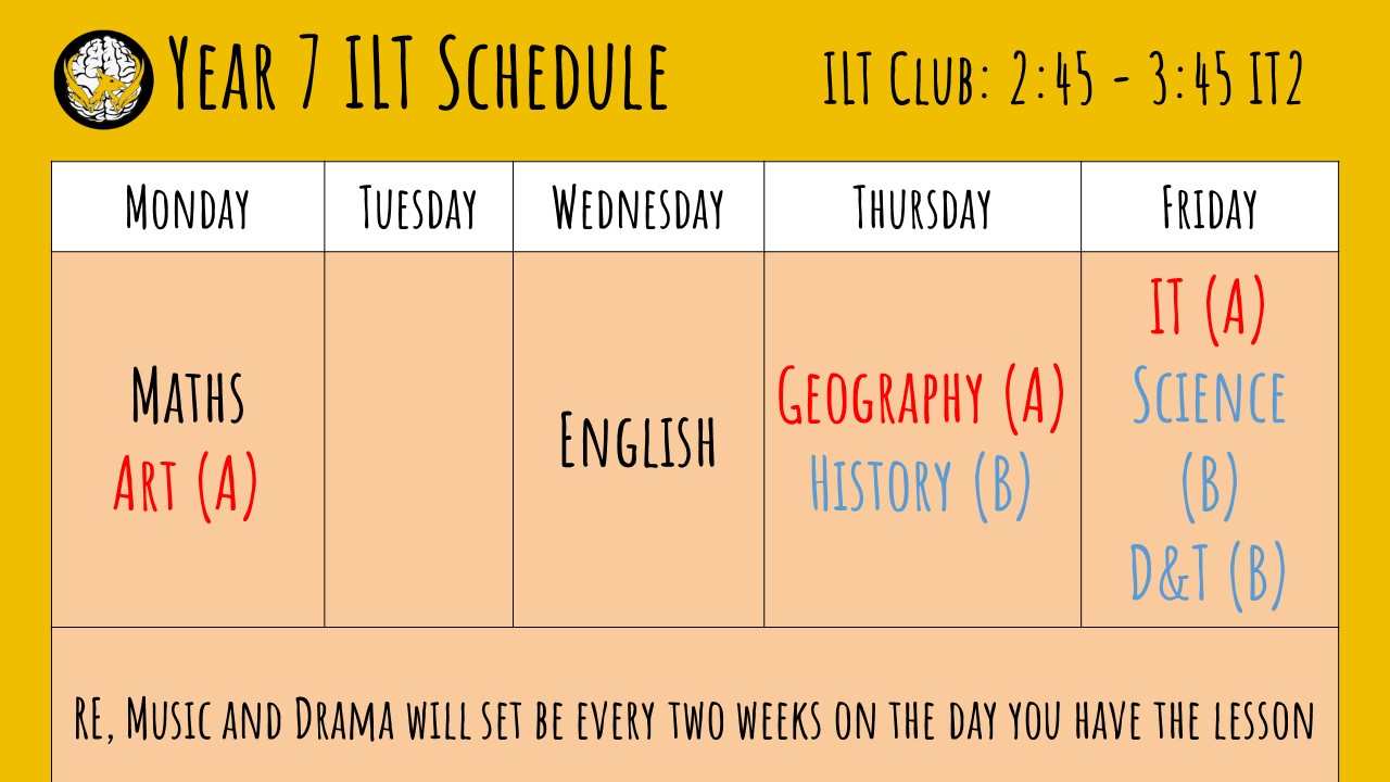 Independent Learning Tasks (ILT) : Wingfield Academy